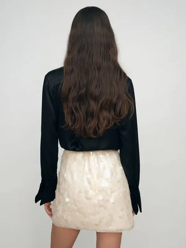REISS Sequin Mini Skirt