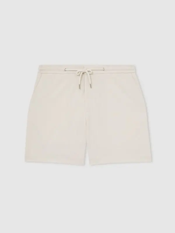 REISS Textured Drawstring Shorts