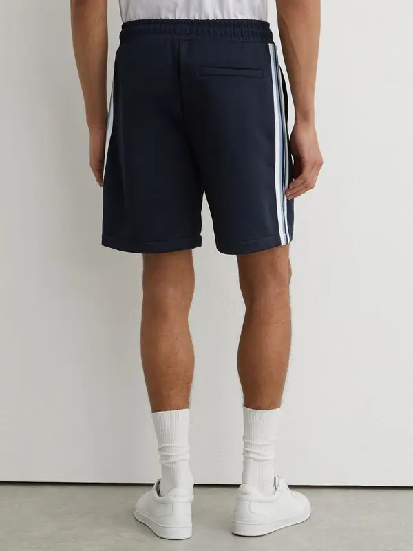 REISS Monogram Tape-detail Relaxed Shorts