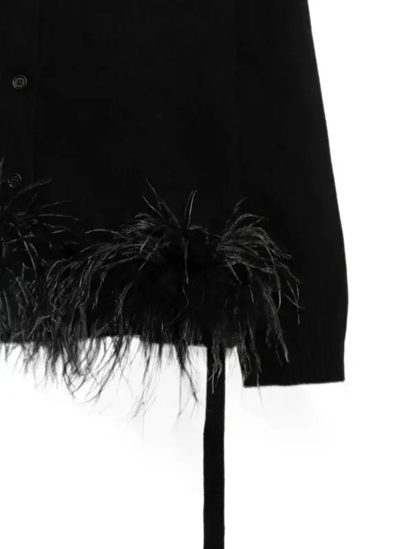 P.a.r.o.s.h Feather-trim Cardigan