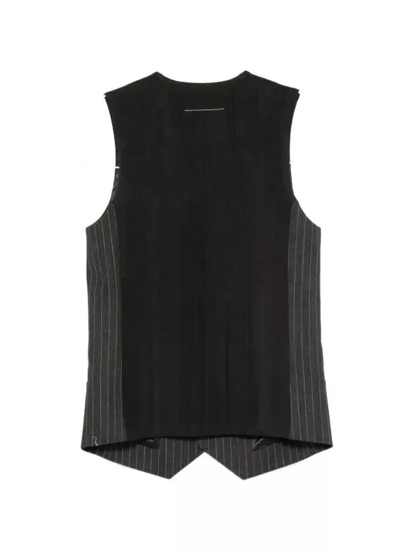 MAISON MARGIELA Sleeveless Pinstripe Waistcoat