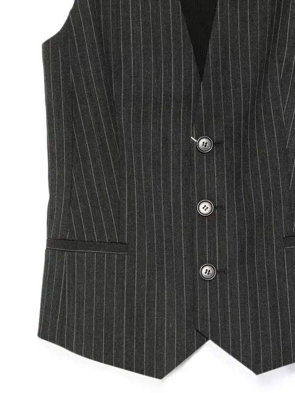 MAISON MARGIELA Sleeveless Pinstripe Waistcoat