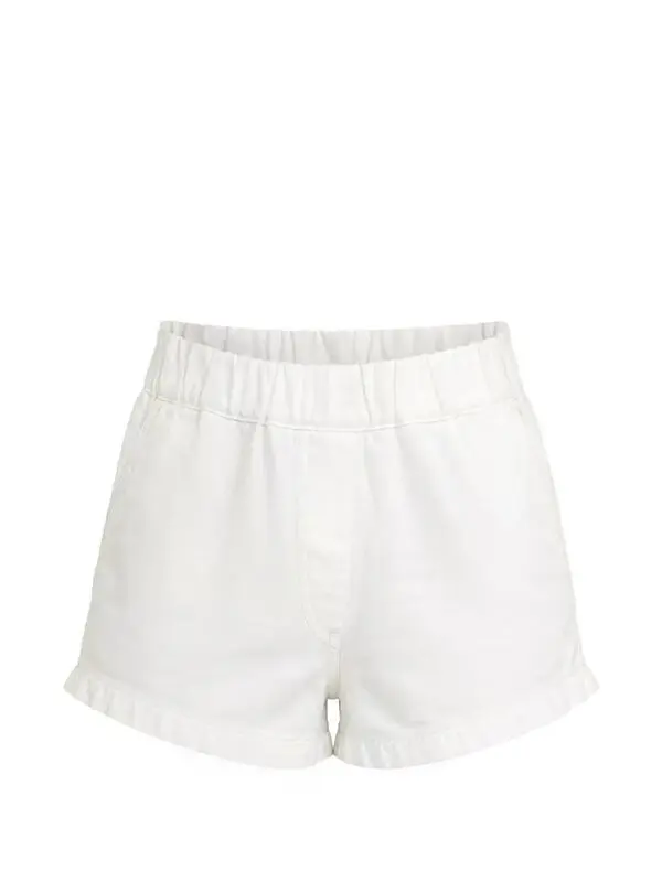 Secular Maya Ruffled-trim Shorts - White