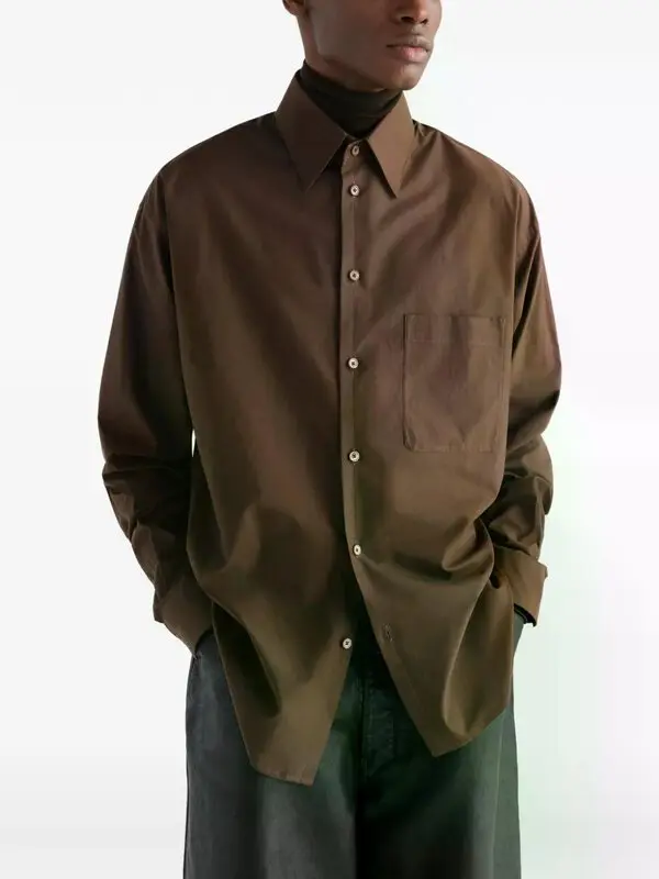 LEMAIRE Regular Shirt In Washed Cotton Silk