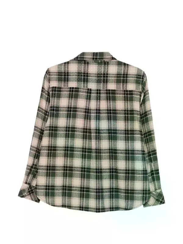 P.a.r.o.s.h Check-pattern Rhinestone-embellished Shirt