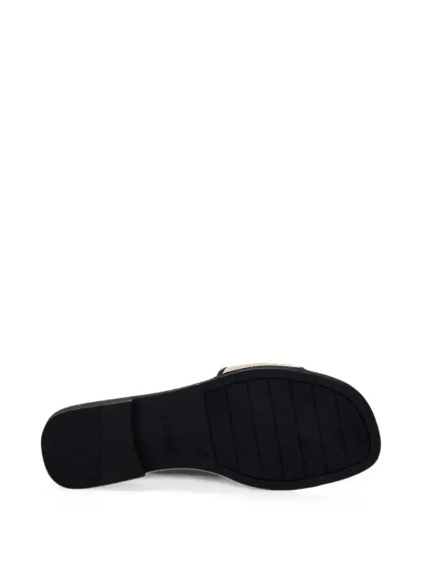 Just Cavalli Logo-embroidered Woven Slides