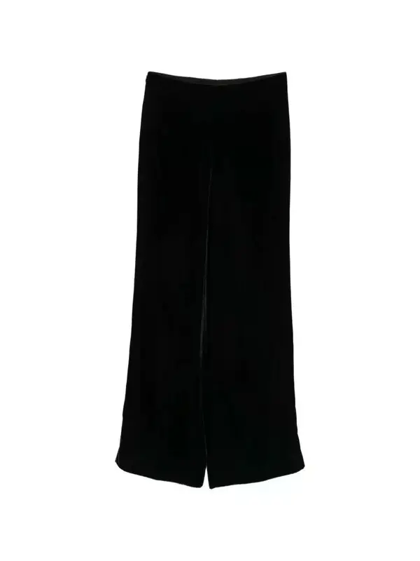 P.a.r.o.s.h Velvet Wide Leg Trousers - Black