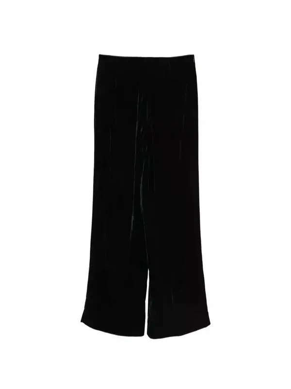 P.a.r.o.s.h Velvet Wide Leg Trousers - Black