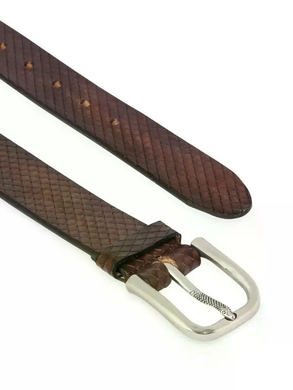 Brooks Brothers Snake-effect Leather Belt
