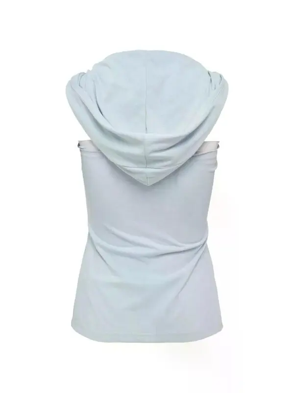 NACHE Sleeveless Hooded Top With Front Pinched Detailing