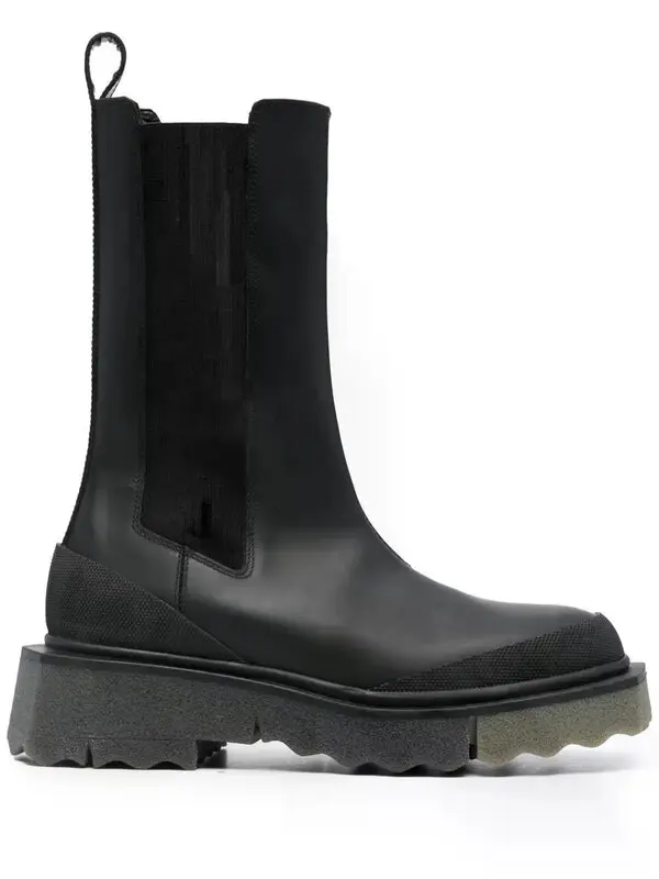 Off-White Calf Sponge Leather Chelsea Boots