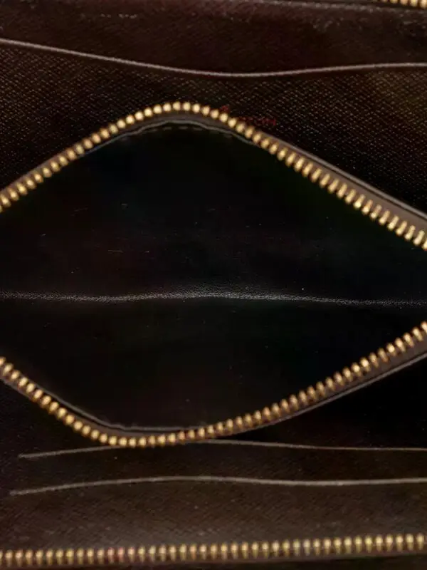 LOUIS VUITTON 2002 Damier Ebene Zippy Wallet Long Wallets