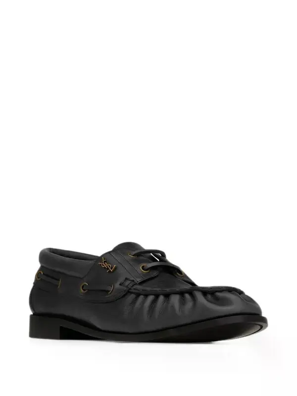 Saint Laurent Les Loafers Bateau In Smooth Leather