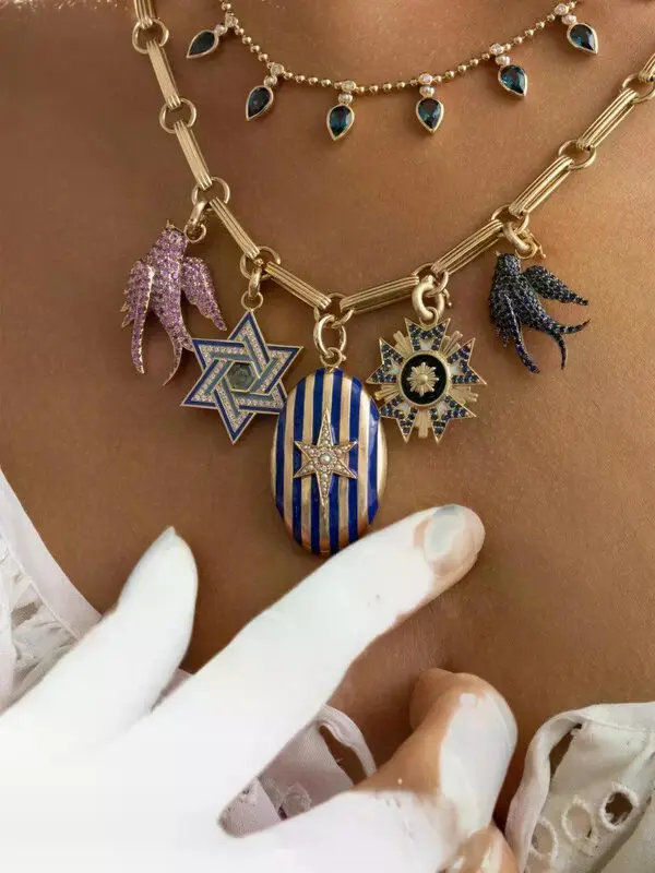 STORROW JEWELRY Lillian Diamond And Pearl Locket Pendant - Gold