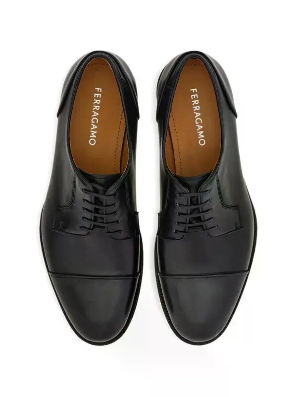 FERRAGAMO Derby Shoes With Stitching Detail