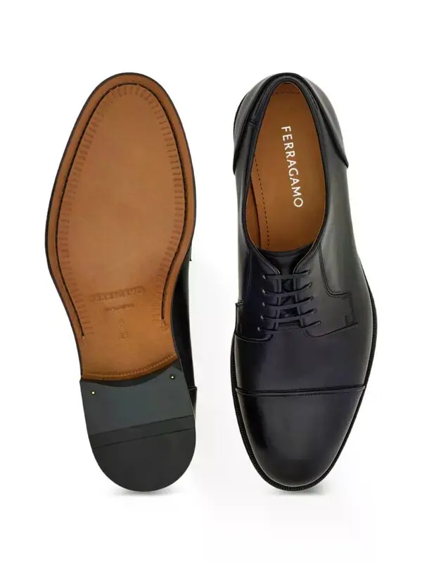 FERRAGAMO Derby Shoes With Stitching Detail