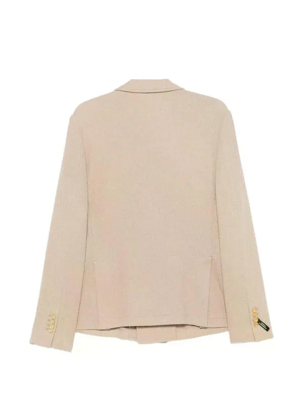 DANIELE ALESSANDRINI Double-breasted Peak-lapel Jacket - Neutrals