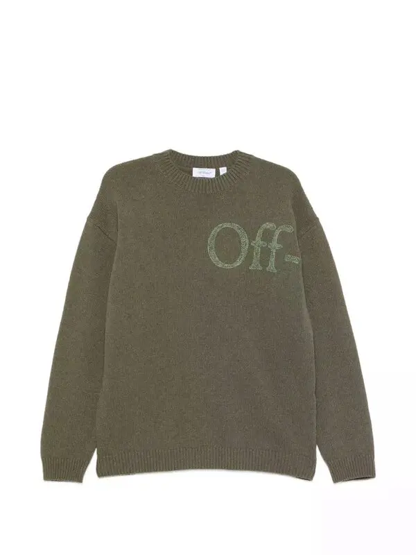 Off-White Logo Embroidered Crew Neck Sweater