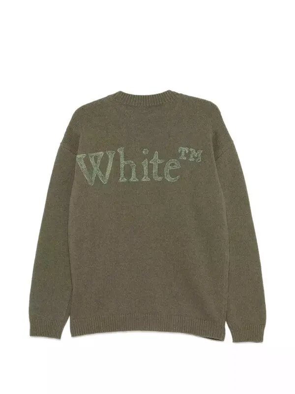 Off-White Logo Embroidered Crew Neck Sweater