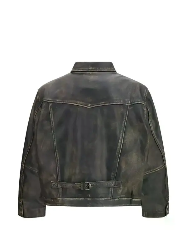 FOUND Distressed Leather Jacket