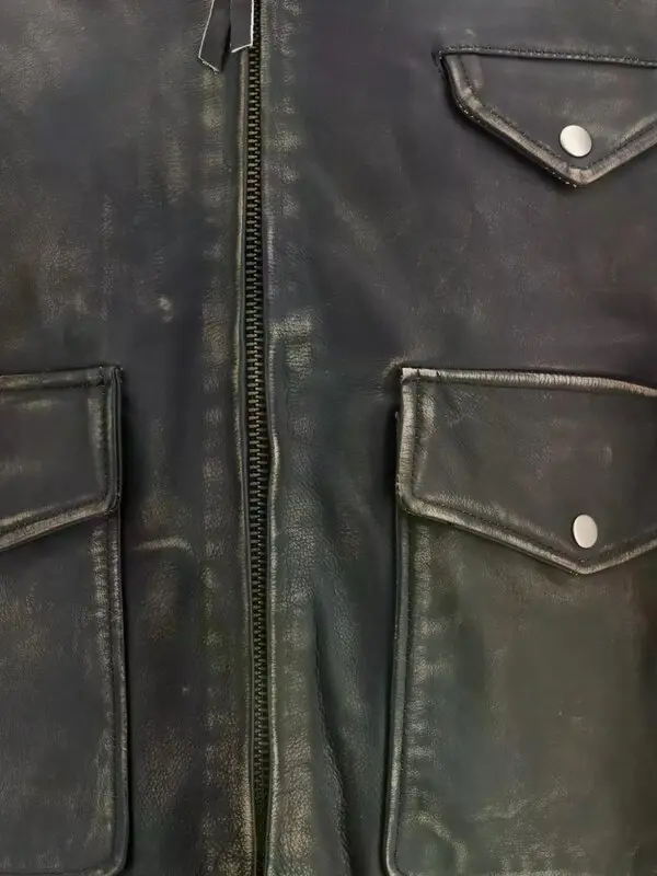 FOUND Distressed Leather Jacket