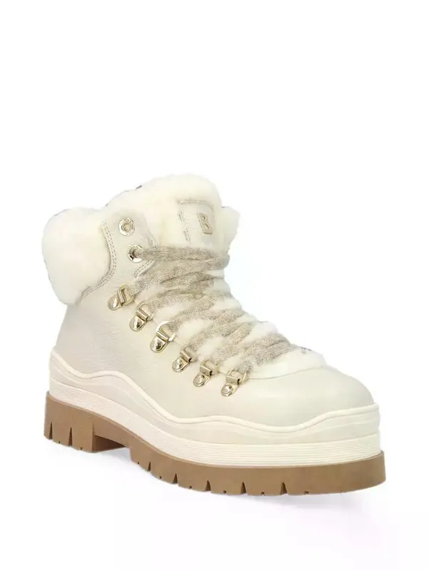 Bogner Arosa 4 B Shearling-trim Lace-up Ankle Boots