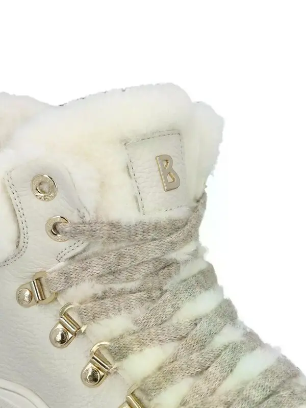 Bogner Arosa 4 B Shearling-trim Lace-up Ankle Boots