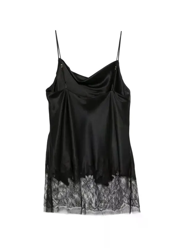 Carine Gilson Lace-trim Silk Camisole