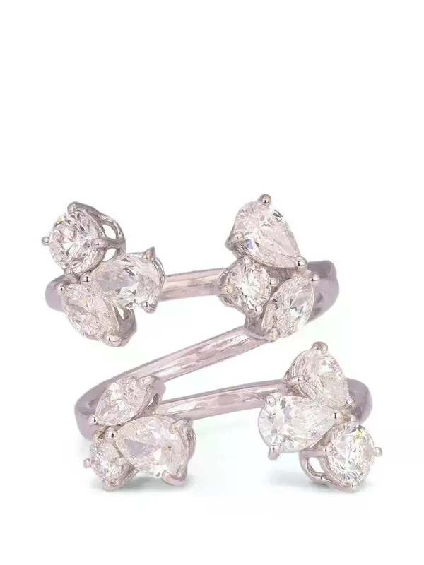 ZYDO Diamond Cluster Open Ring