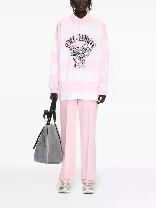 Off-White Long-sleeve Polo Shirt