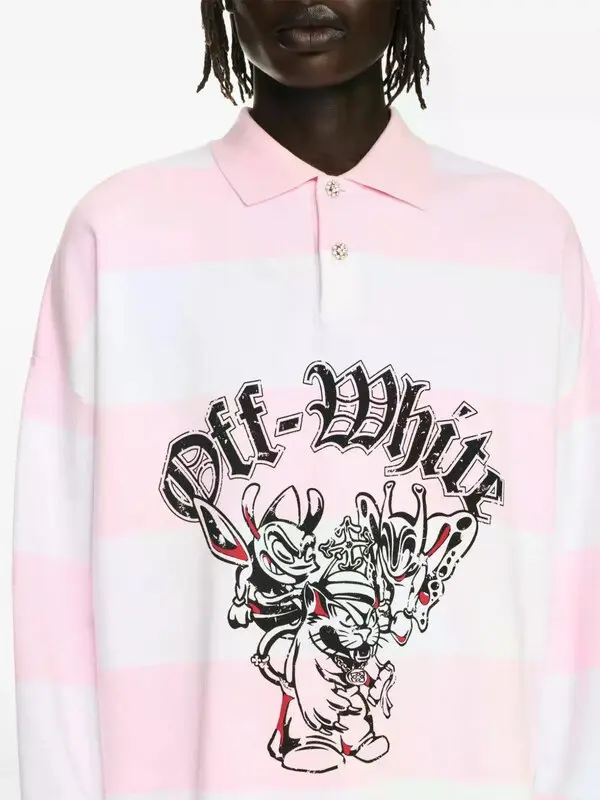 Off-White Long-sleeve Polo Shirt