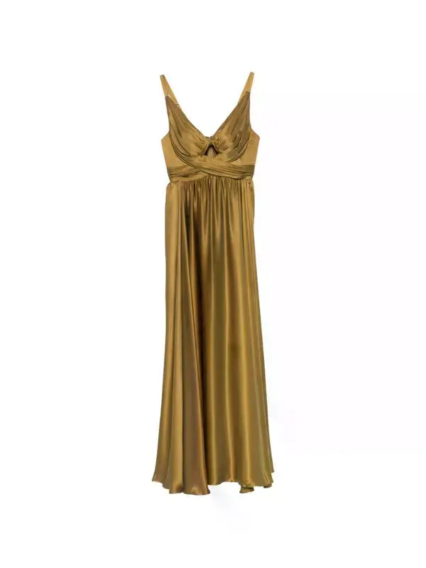 Zimmermann Ruched Cut-out Maxi Dress - Green