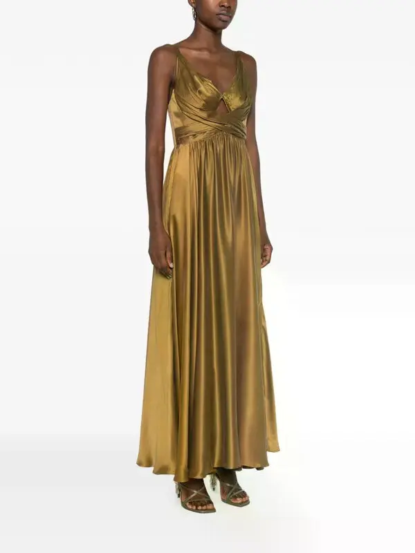 Zimmermann Ruched Cut-out Maxi Dress