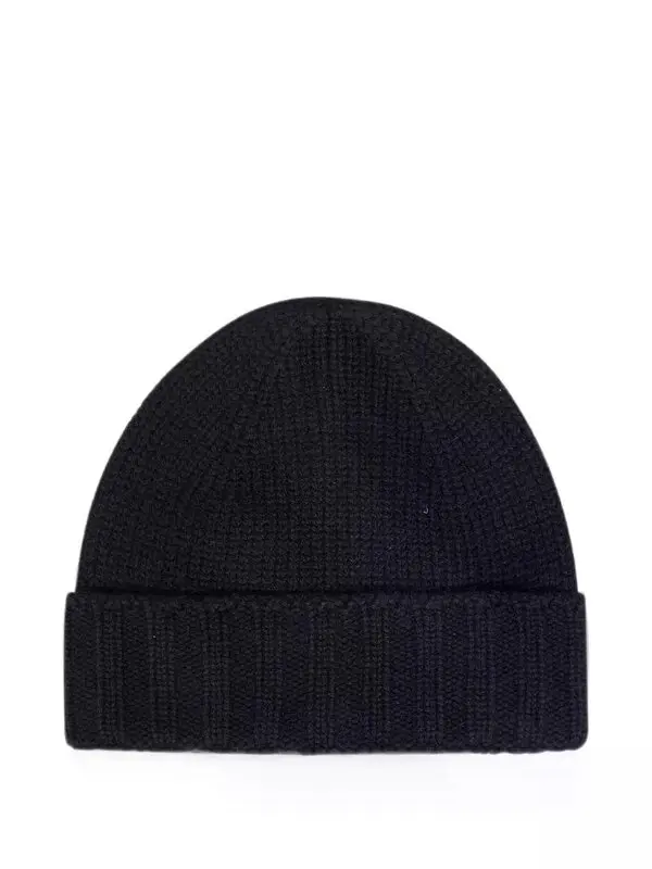 D4.0 Ribbed Turn-up Wool Beanie Hat