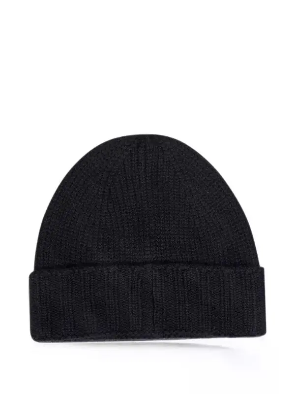 D4.0 Ribbed Turn-up Wool Beanie Hat