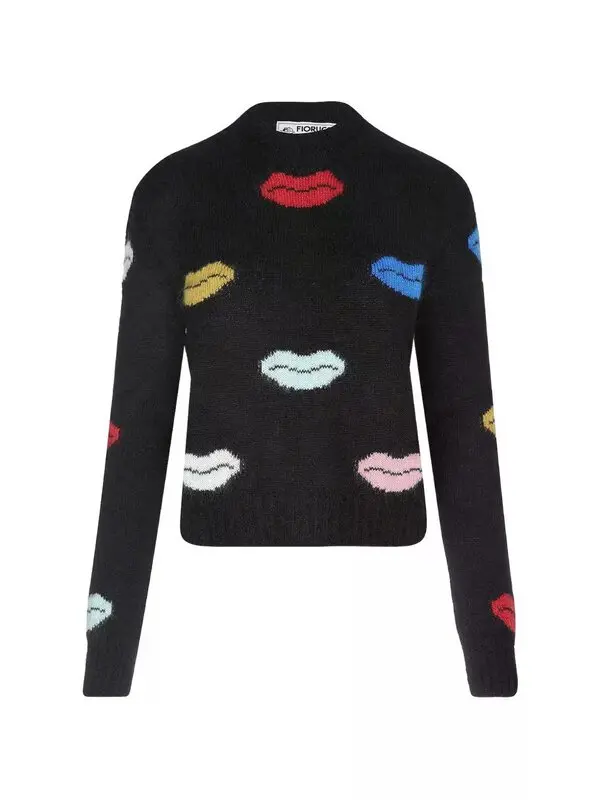 Fiorucci Lips-motif Intarsia-knit Sweater