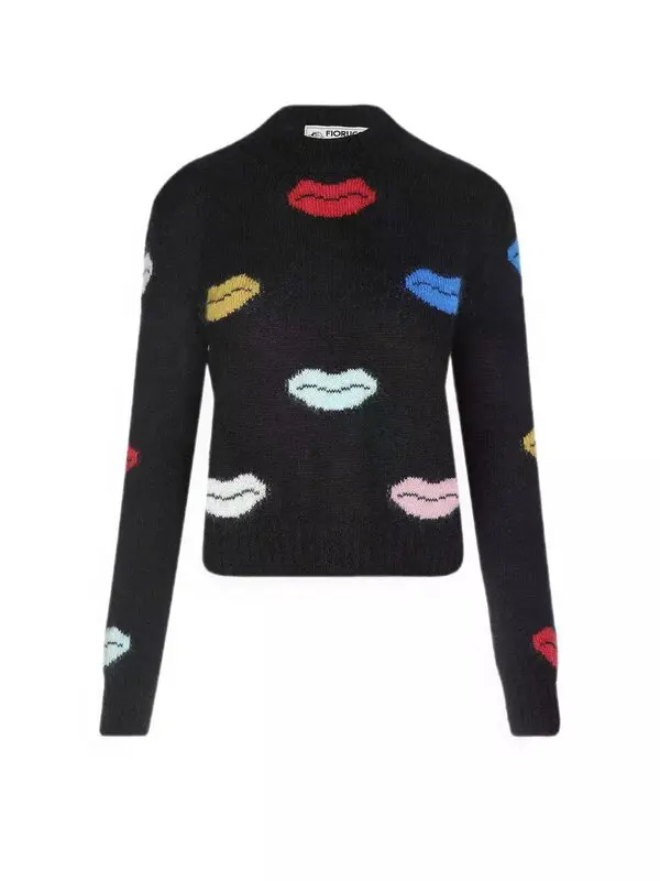 Fiorucci Lips-motif Intarsia-knit Sweater