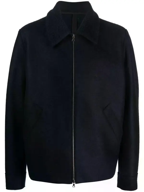 Harris Wharf London Golf Zip-up Wool Jacket