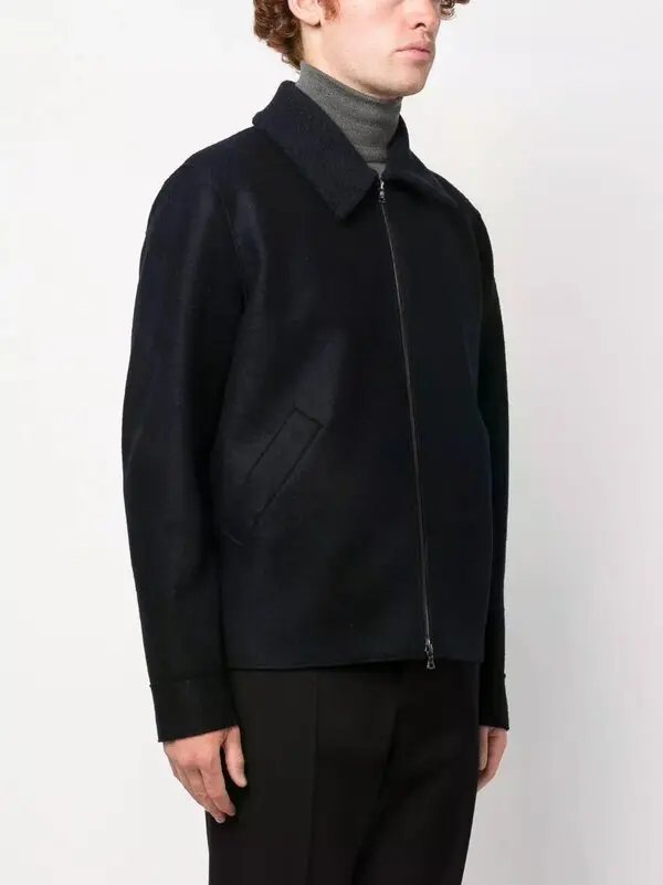 Harris Wharf London Golf Zip-up Wool Jacket
