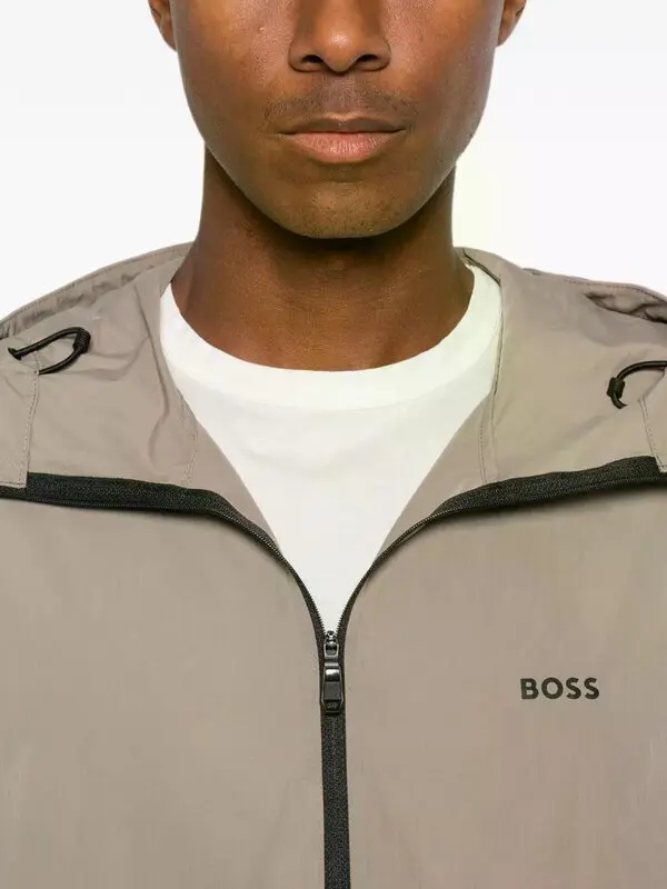 BOSS Hooded Logo-print Jacket