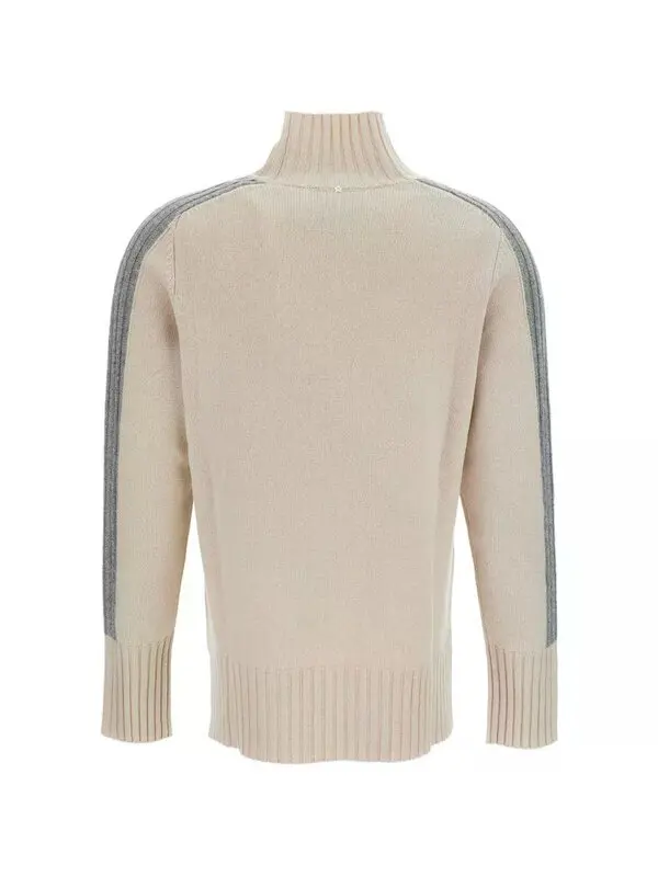 Lorena Antoniazzi High-neck Stripe-detail Sweater - Neutrals