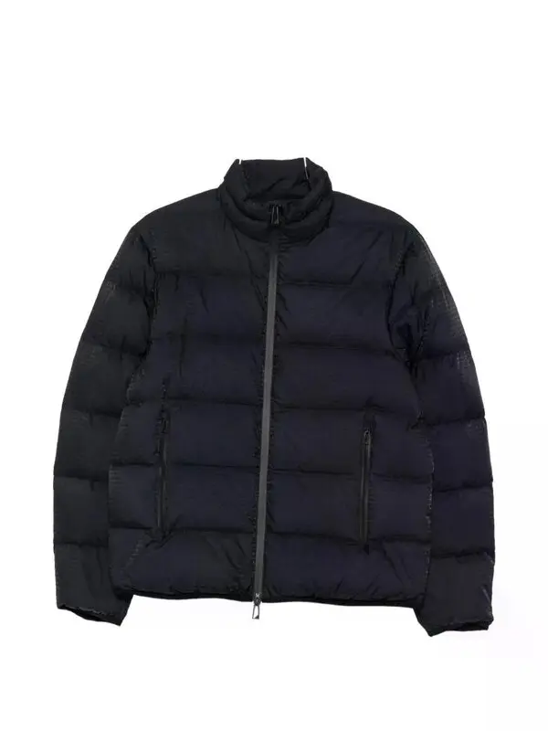 Emporio Armani Logo-print Quilted Jacket - Black