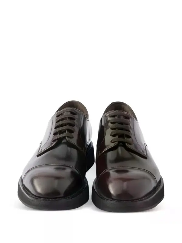 Prada Brushed Leather Lace-up Shoes