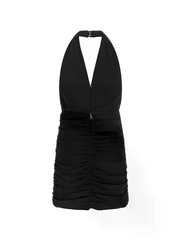 ROTATE BY BIRGER CHRISTENSEN Ruched Halterneck Dress