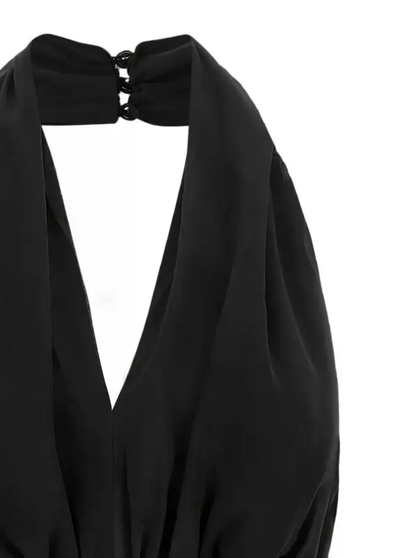 ROTATE BY BIRGER CHRISTENSEN Ruched Halterneck Dress