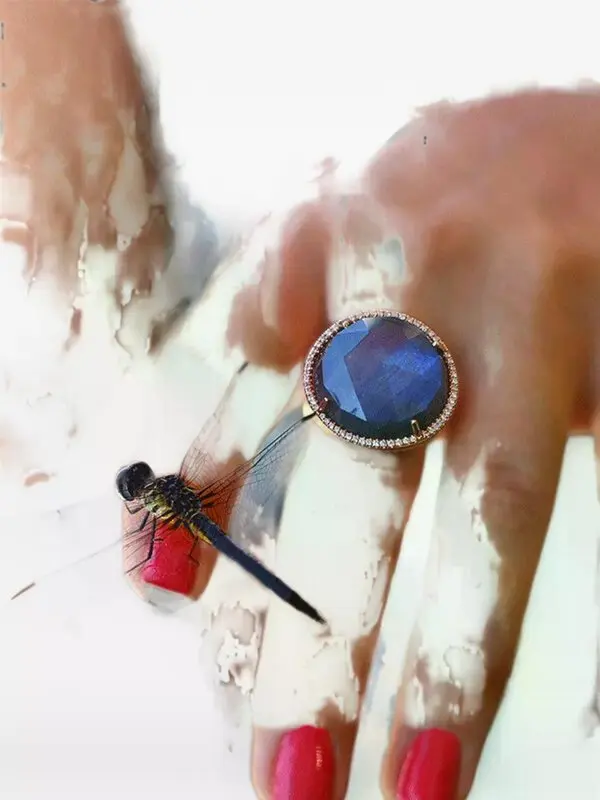 Irene Neuwirth Labradorite Diamond Ring