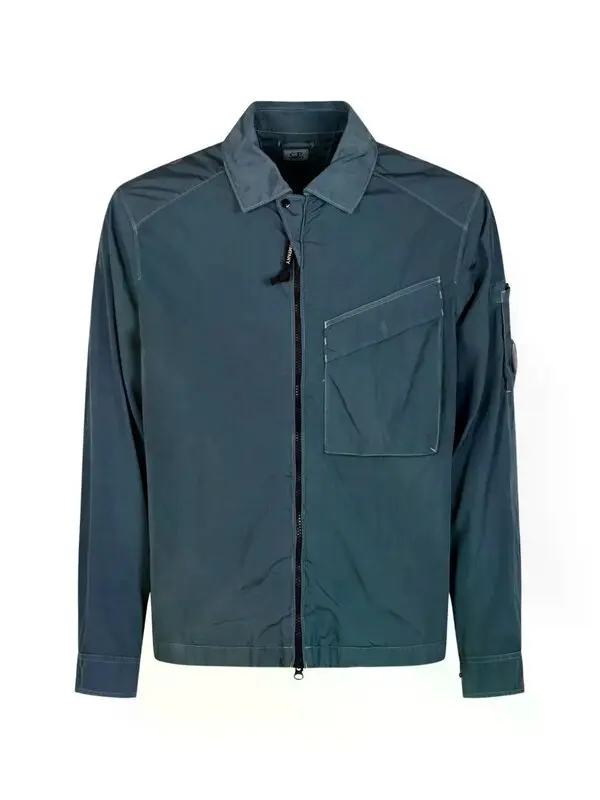C.P. COMPANY Lens-detail Chest-pocket Shirt Jacket - Blue