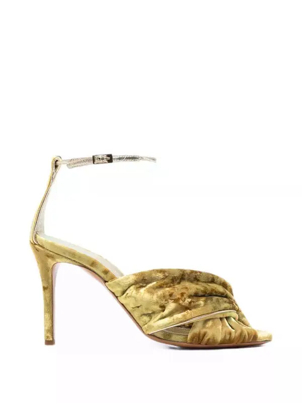 FORTE_FORTE Velvet-effect Buckled Sandals