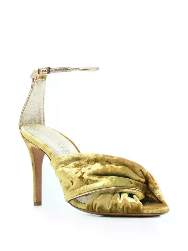 FORTE_FORTE Velvet-effect Buckled Sandals