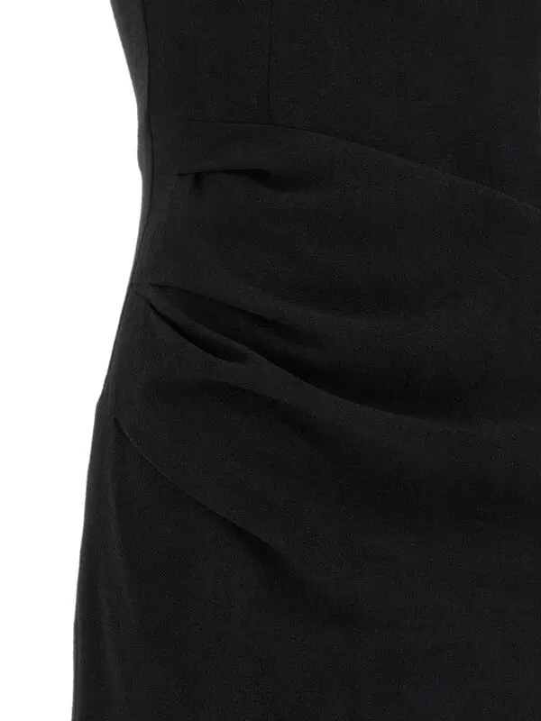 ROTATE BY BIRGER CHRISTENSEN Draped Puff-sleeve Dress